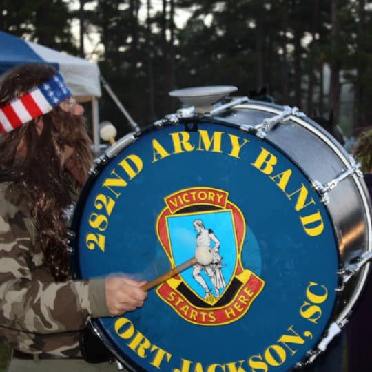 Military Bass Drum Heads • Vintage Logos