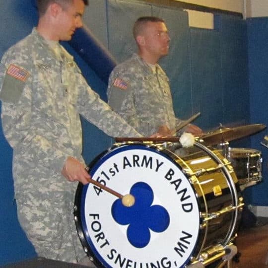 Military Bass Drum Heads • Vintage Logos