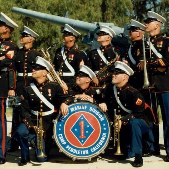 Military Bass Drum Heads • Vintage Logos