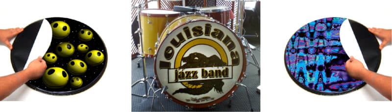 Bass Drum Head Decals - Apply the skin yourself • Vintage Logos