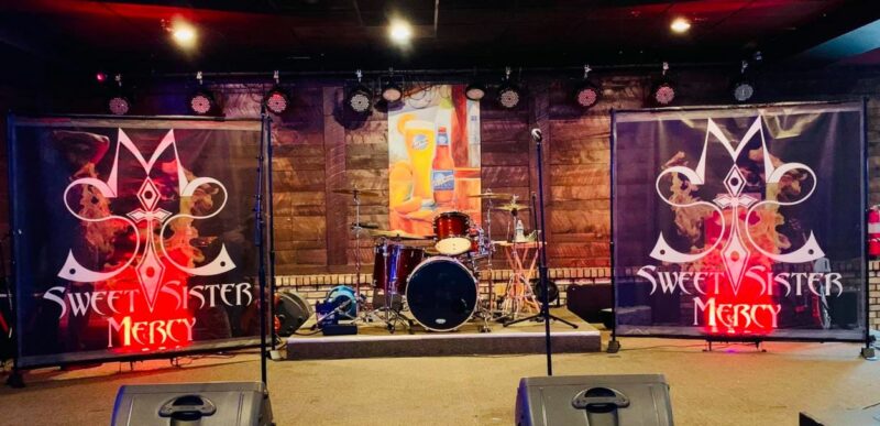 Stage Scrims - Freestanding Displays for Bands • Vintage Logos